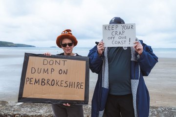 Pembrokeshire protest demands action on sewage pollution
