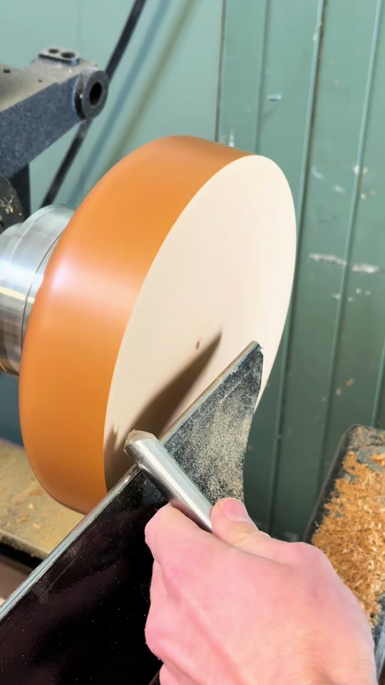 Turning a cherry bowl on the lathe start to finish