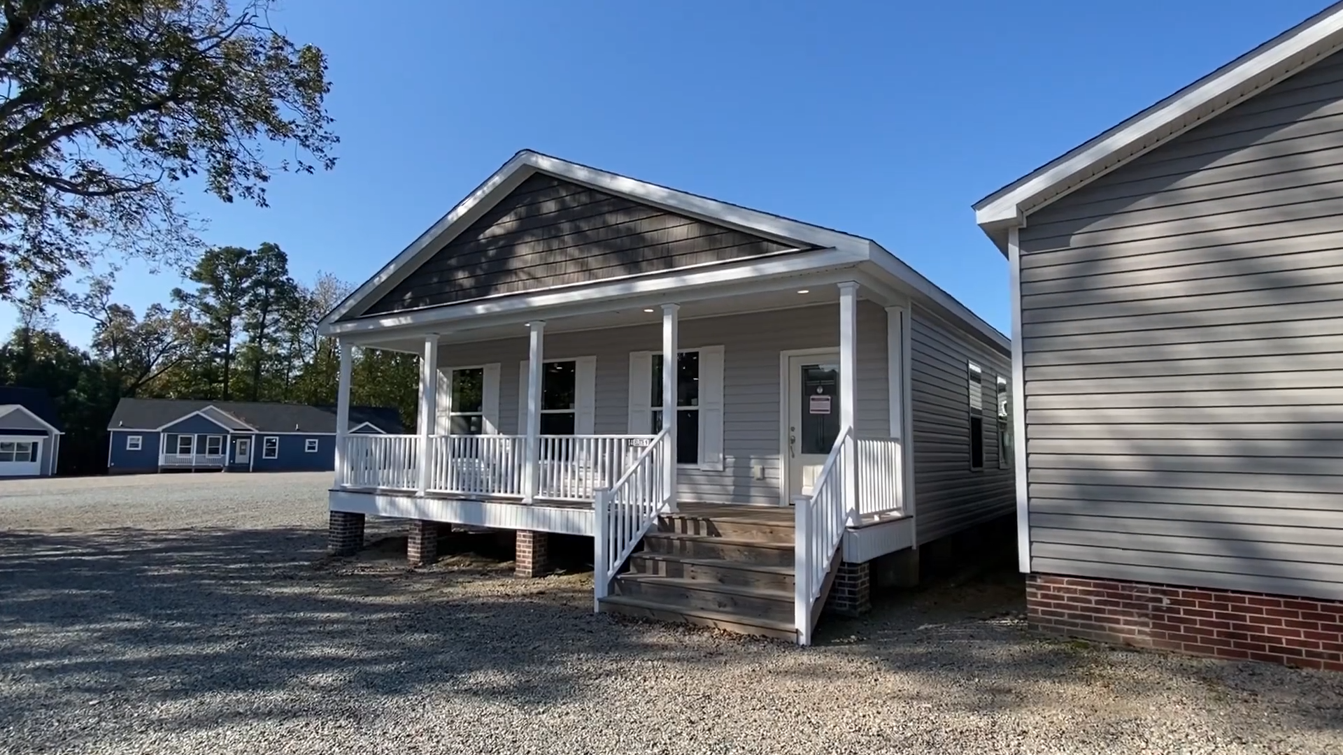 Touring a modular home with an impressive interior