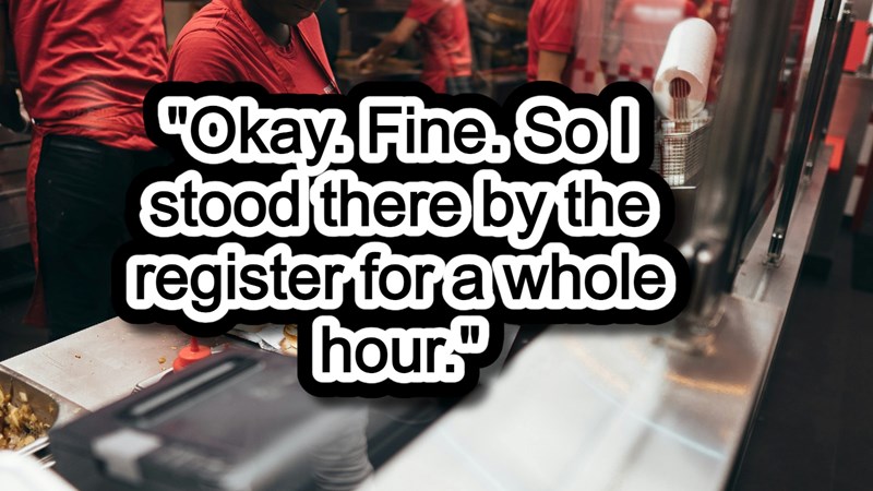 New-hire fast food worker told to stand in one place, they comply ...