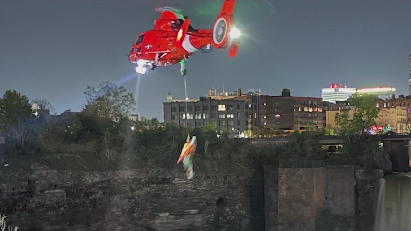 Person rescued from island on Genesee River near High Falls