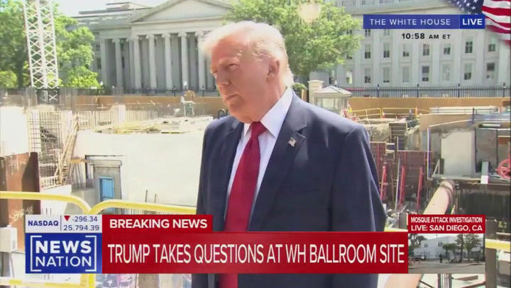 Trump melts down about ballroom in front of East Wing he bulldozed