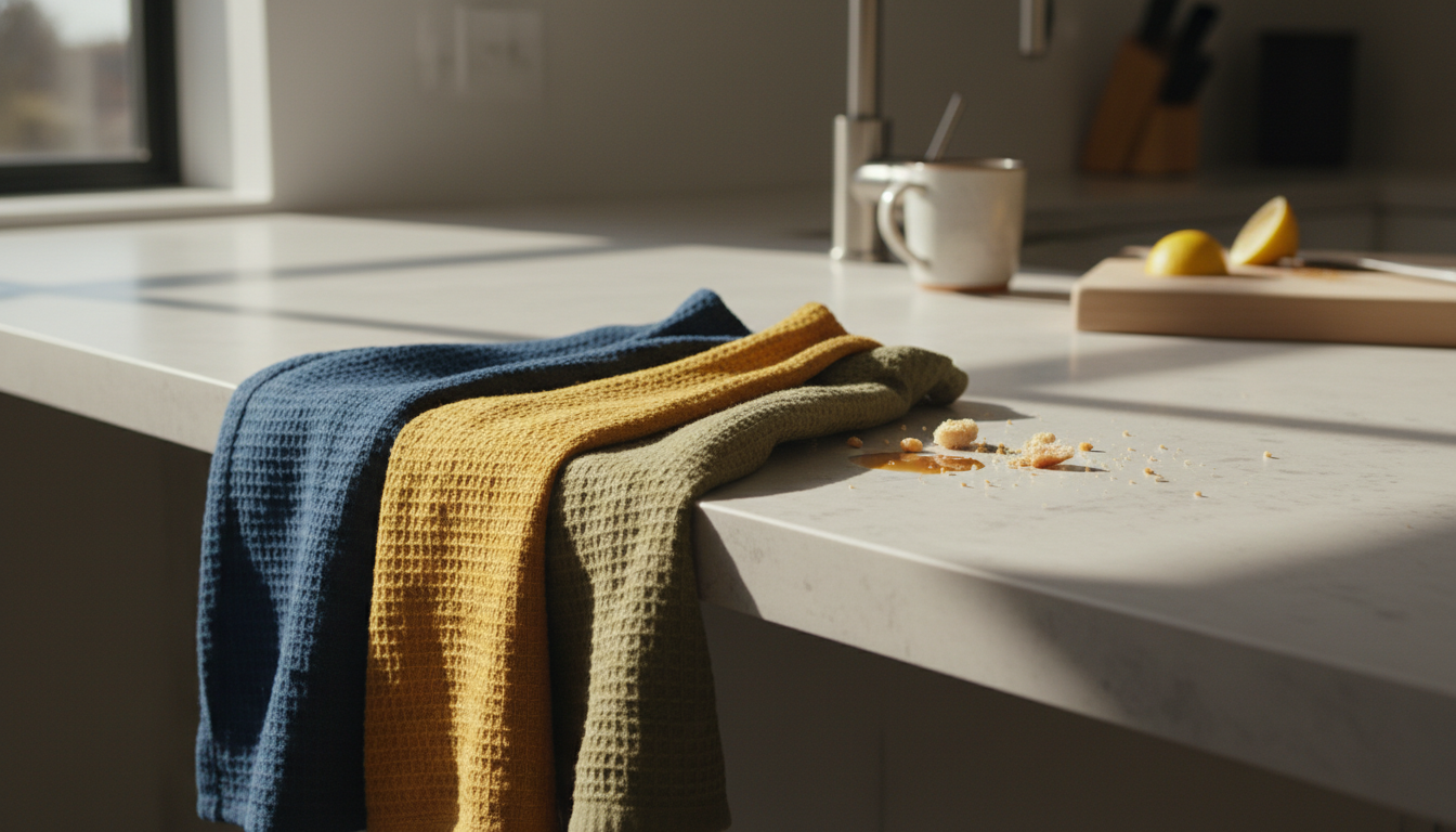 Keep kitchen towels off countertops with this genius Dollar Tree DIY