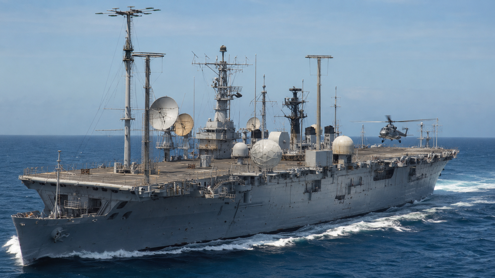 The carrier turned into a secret floating White House for nuclear war