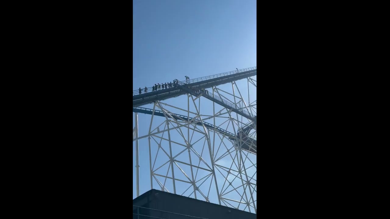 Riders evacuate roller coaster after power fails