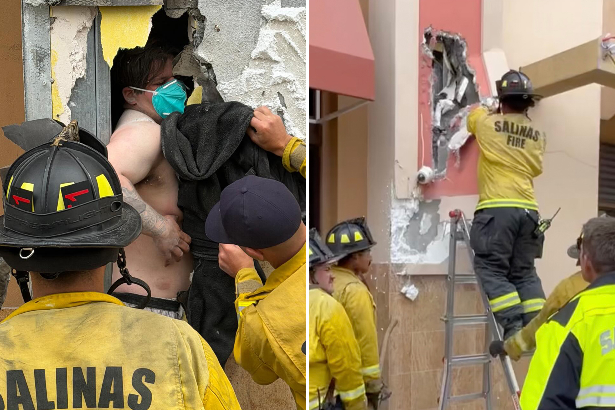 NorCal burglar trapped inside coffee shop wall for 10 hours rescued ...