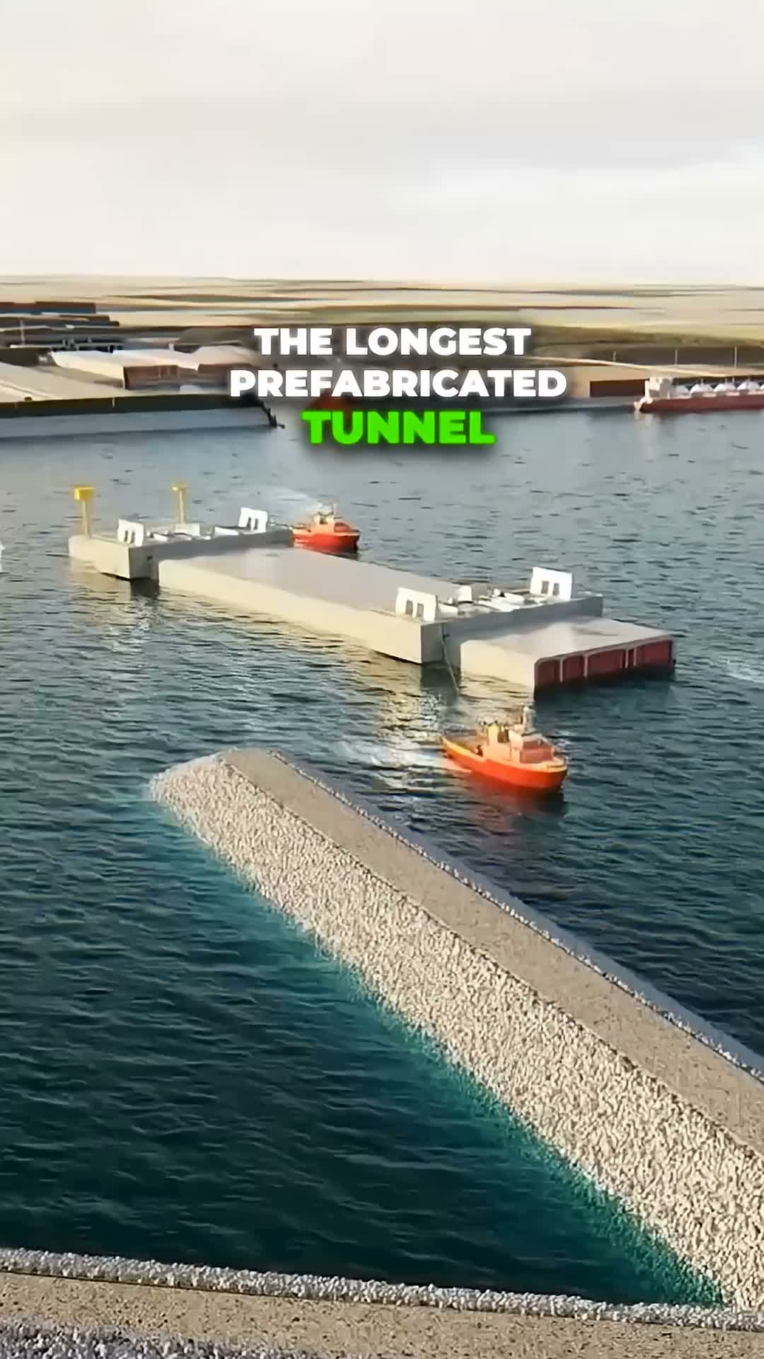 The mega tunnel rising under the ocean