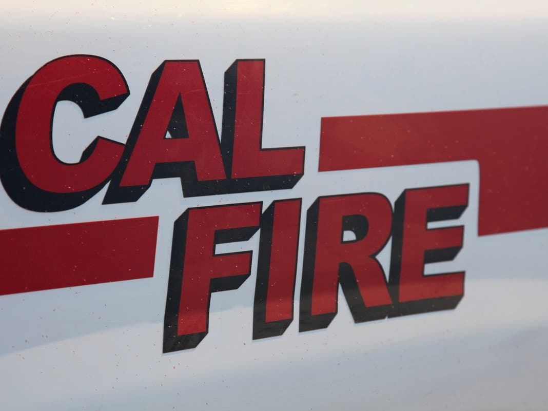 Vegetation fire burning in Campo