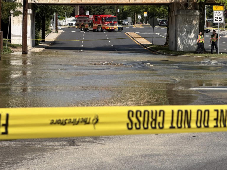 Roads closed for water main break in Bethesda
