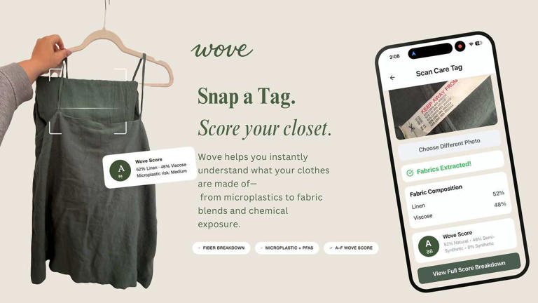 Wove app helps shoppers check clothes for synthetic fabrics and PFAS ...