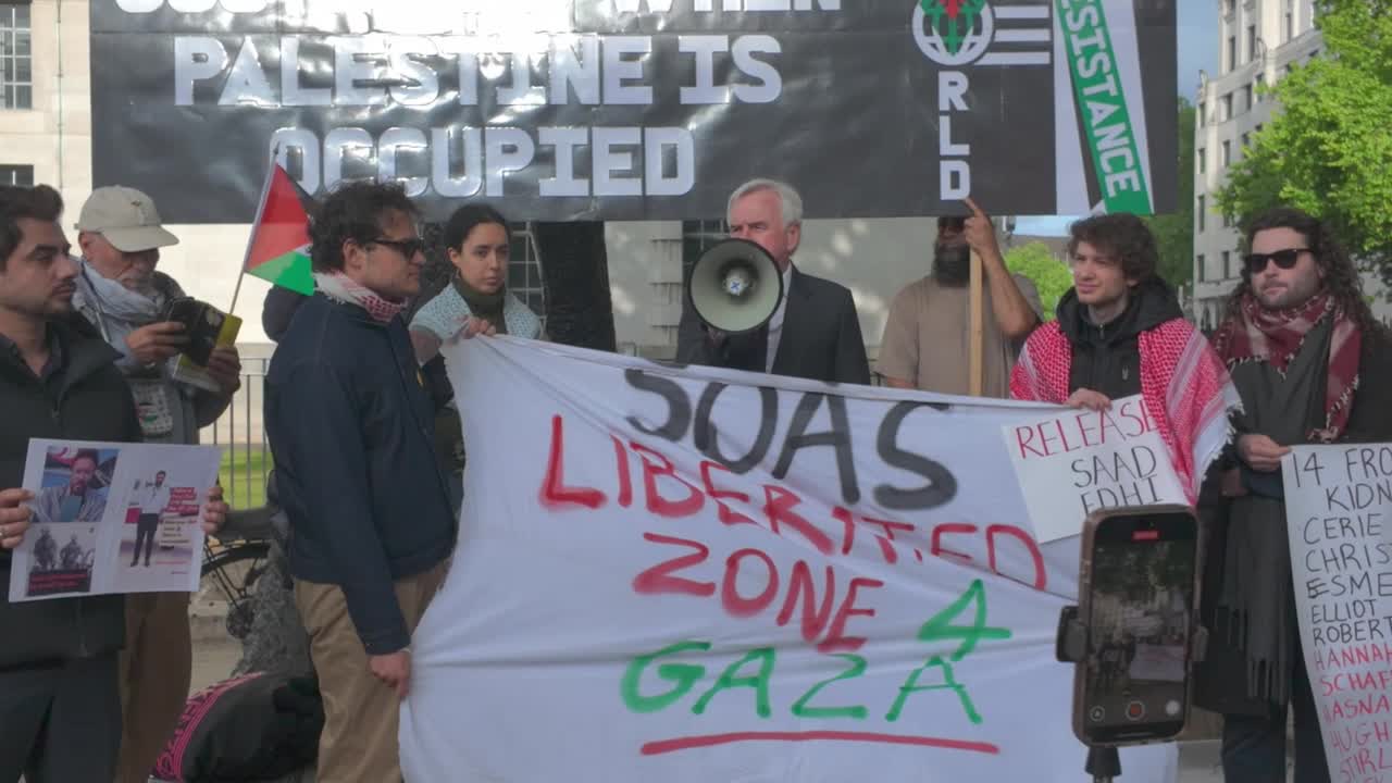 John McDonnell MP speaks at Israel kidnap protest – Global Sumud ...