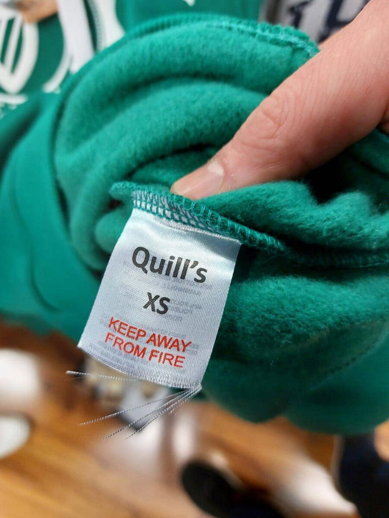 Quills cut off 'Made in Pakistan' sweatshirt labels in deliberate ...