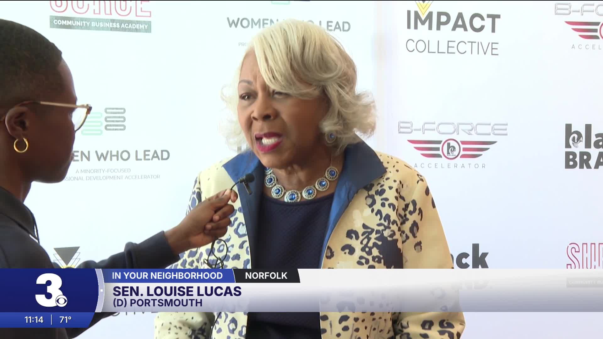 Sen. Louise Lucas speaks at Inside Politics Forum on jobs and economy