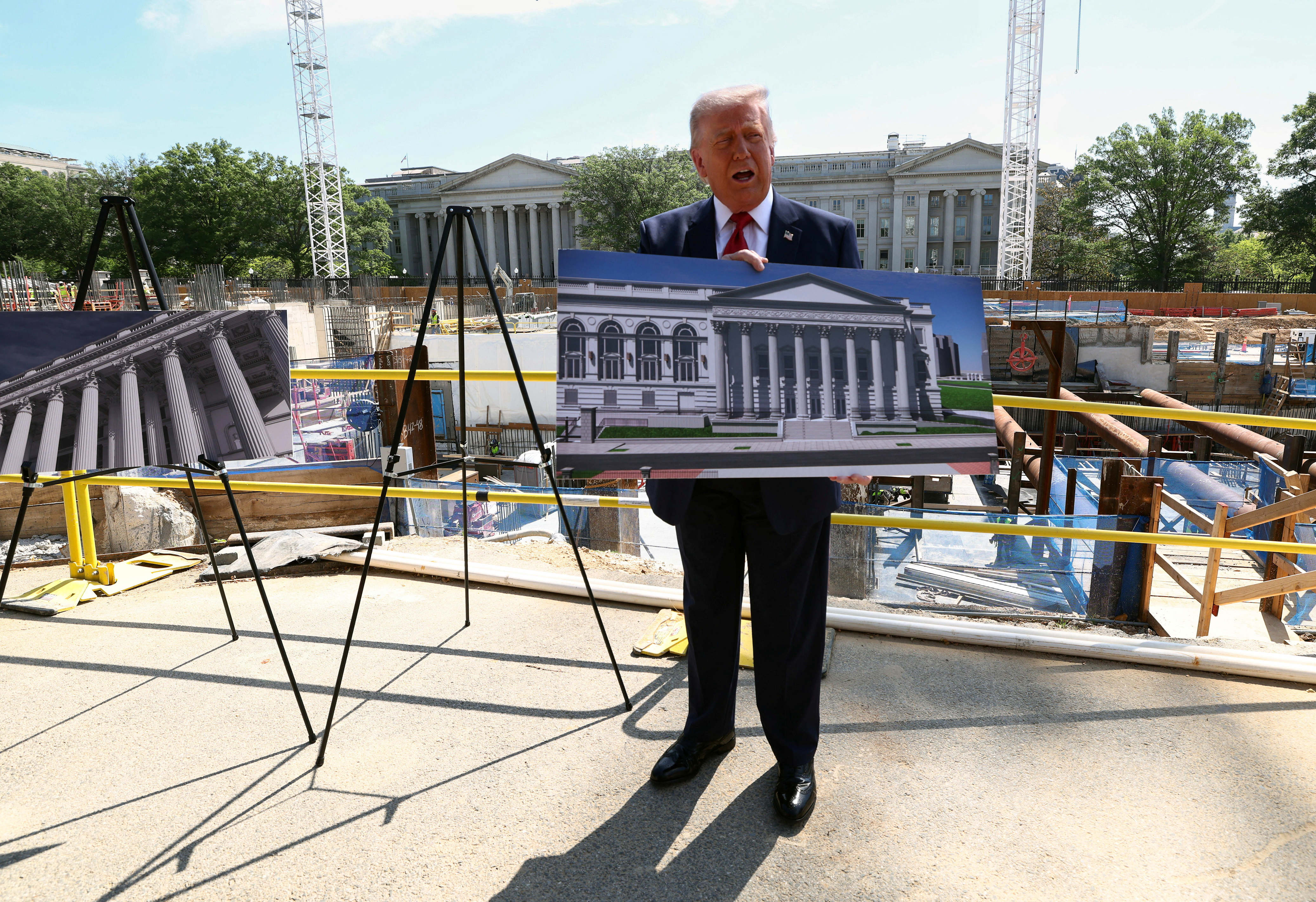 Trump reveals new details of bunker-like ballroom with drone base