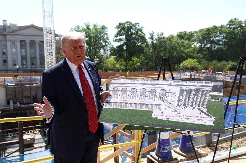 Trump reveals new details of bunker-like ballroom with drone base