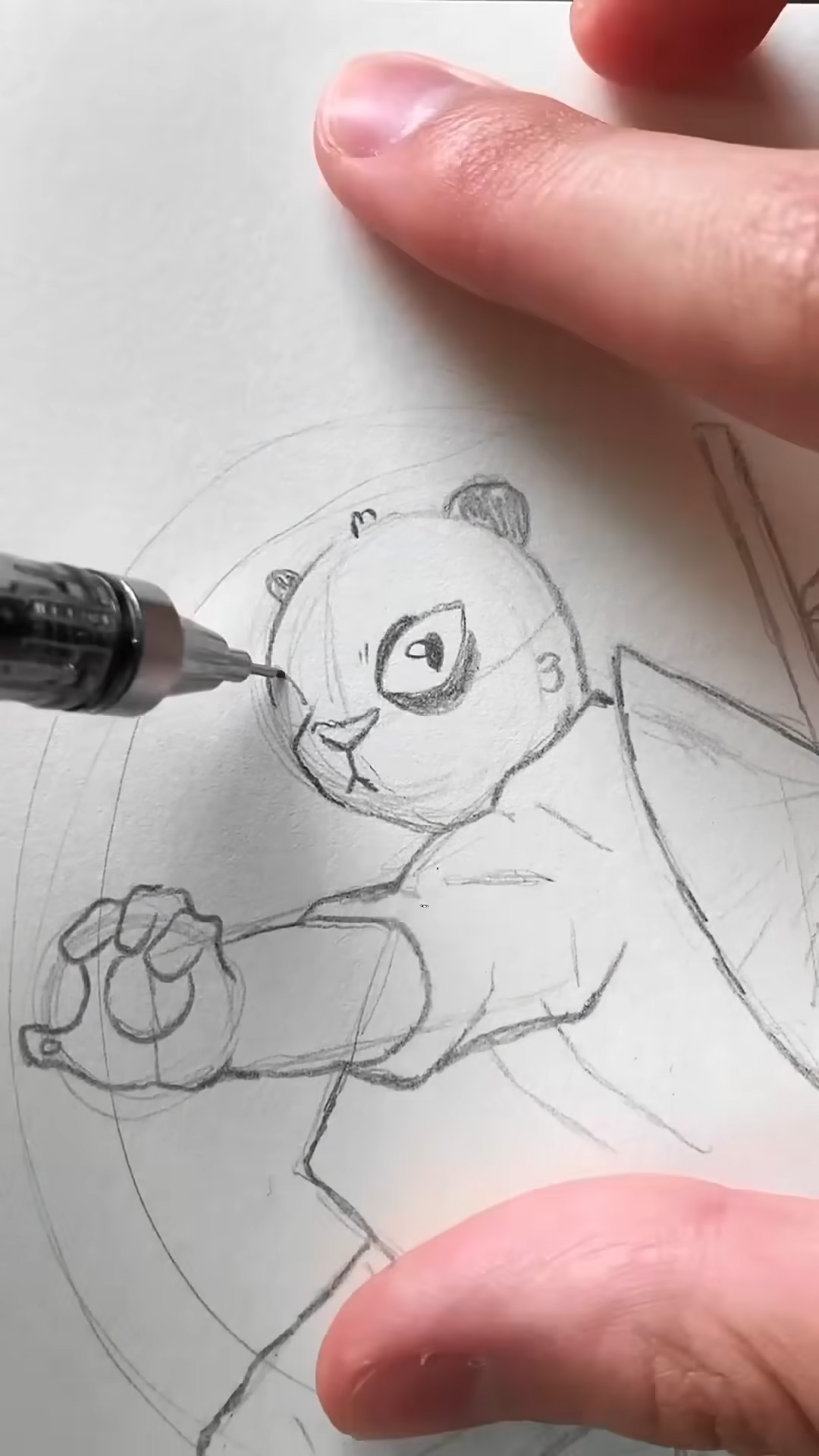 Easy panda drawing tutorial for beginners