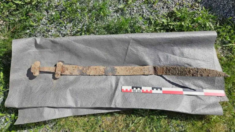 A six-year-old boy discovers an ancient Viking-era sword during a ...