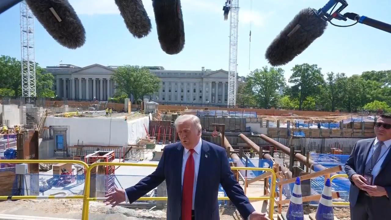 Trump shows reporters ballroom construction site as lawmakers balk at ...
