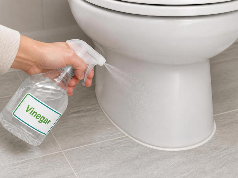 Spraying vinegar around the toilet: Why experts recommend it and what ...