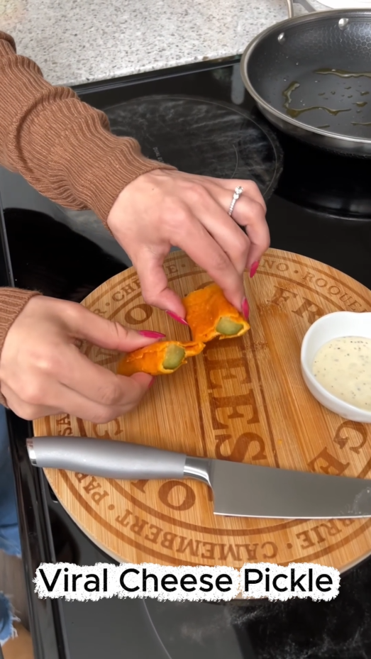 Viral cheese pickle snack everyone wants to try