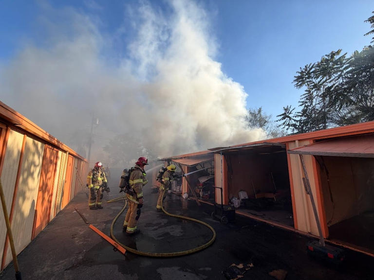 Firefighter injured in blaze that engulfed home, storage facility and ...