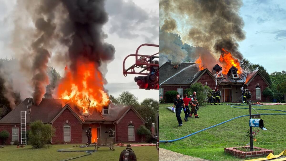 Fire destroys home in Olive Branch