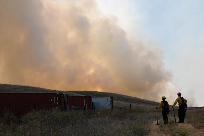 Bain fire injures 4 in Riverside County; civilian drones interfere with ...