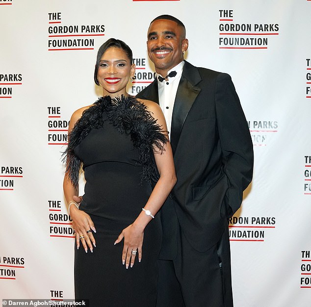 Eagles' Jalen Hurts and stunning wife skip interviews at gala after not ...