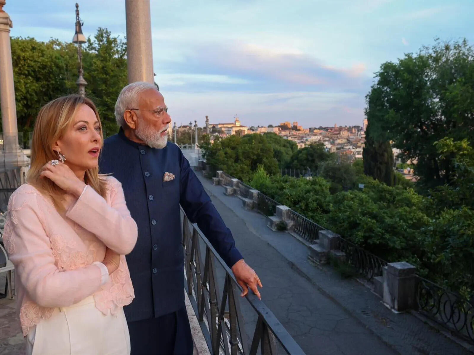 PM Modi, Italian PM Meloni visit Colosseum after dinner, share pictures