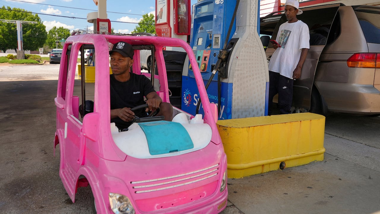 #TheMoment he turned Barbie's camper into a functioning car