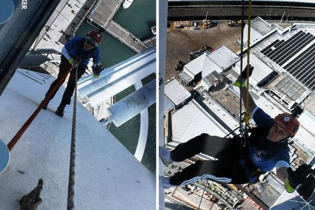 Dorset care home workers raise £1,000 for church by abseiling Spinnaker ...