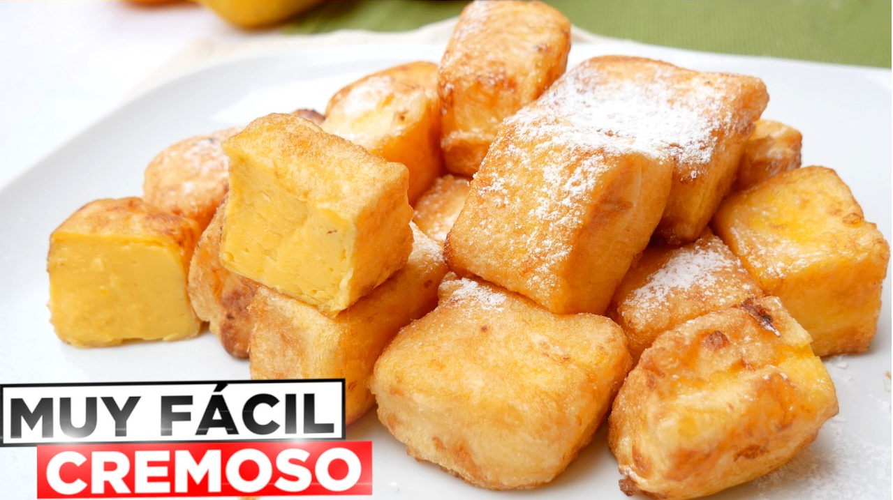 Flan frito de la abuela postre rápido, barato y con pocos ingredientes