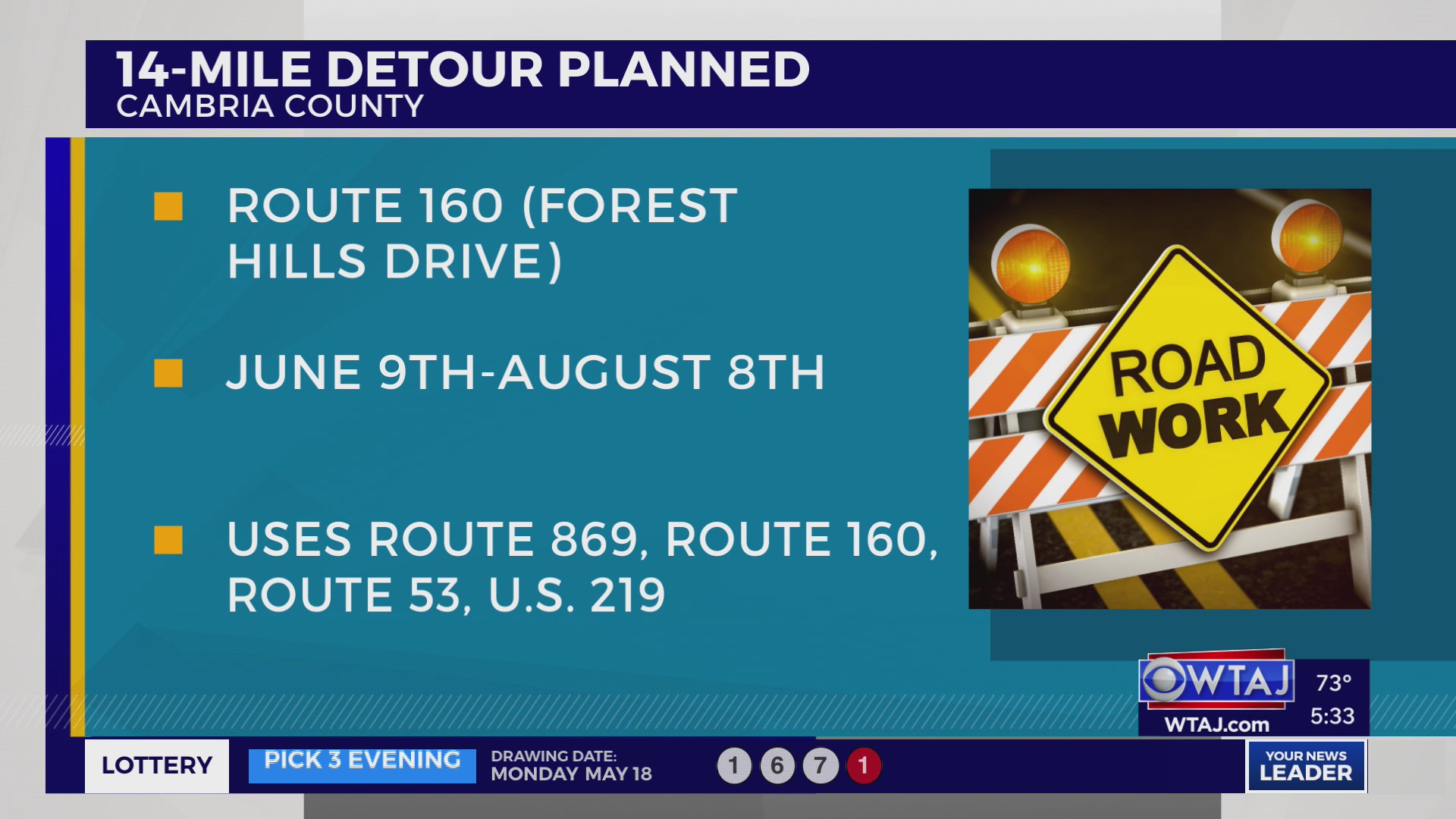 14-mile detour expected in Cambria County for bridge replacement project