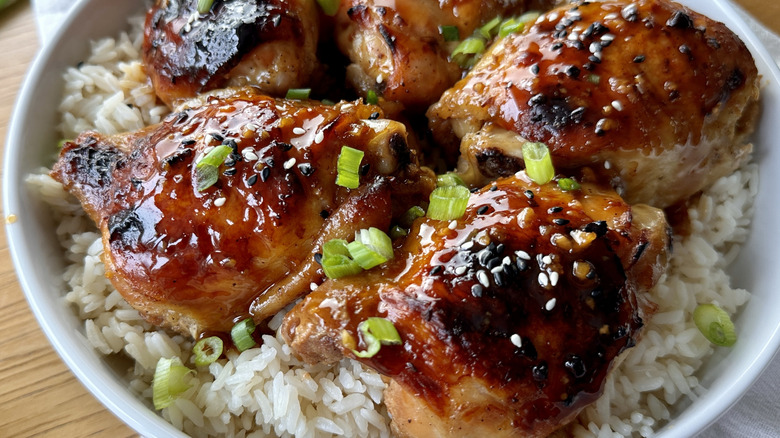 Honey soy marinated baked chicken thighs recipe