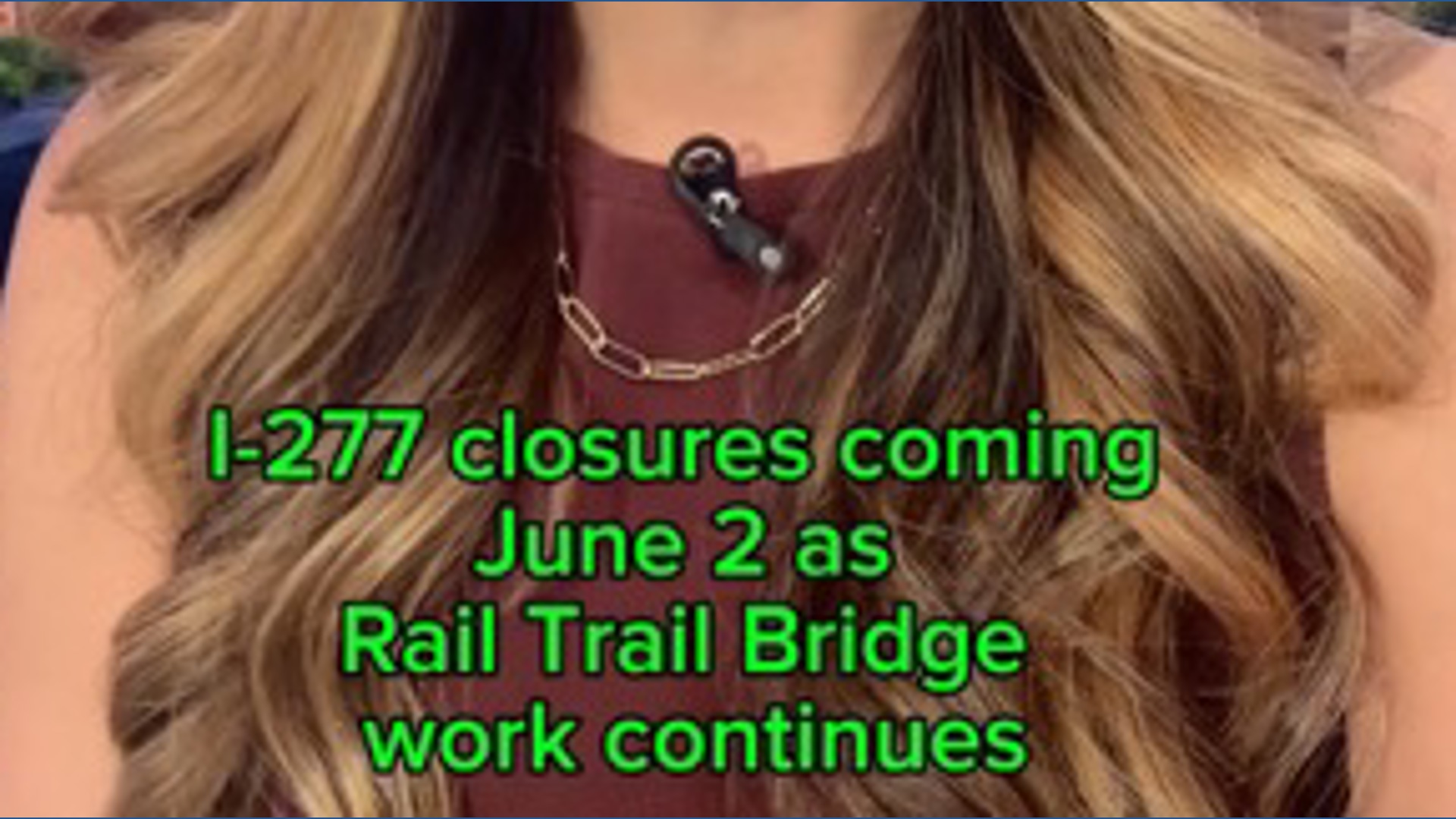 I-277 closures coming June 2 as Rail Trail Bridge work continues