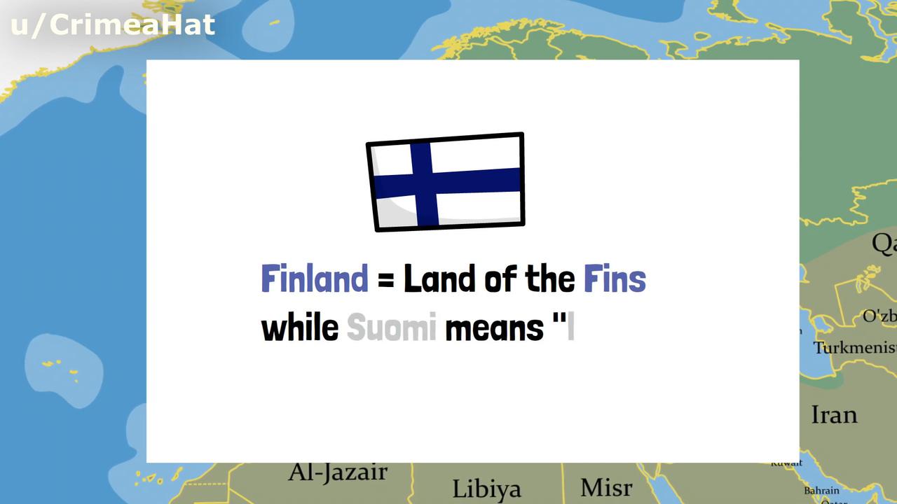 Countries' names in English compared to their local names