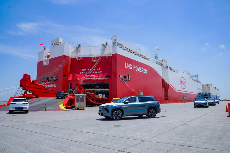 Almost 5000 new BYDs and Denzas set sail to Australia to meet demand