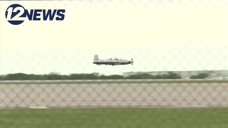 Plane makes belly landing at McConnell Air Force Base
