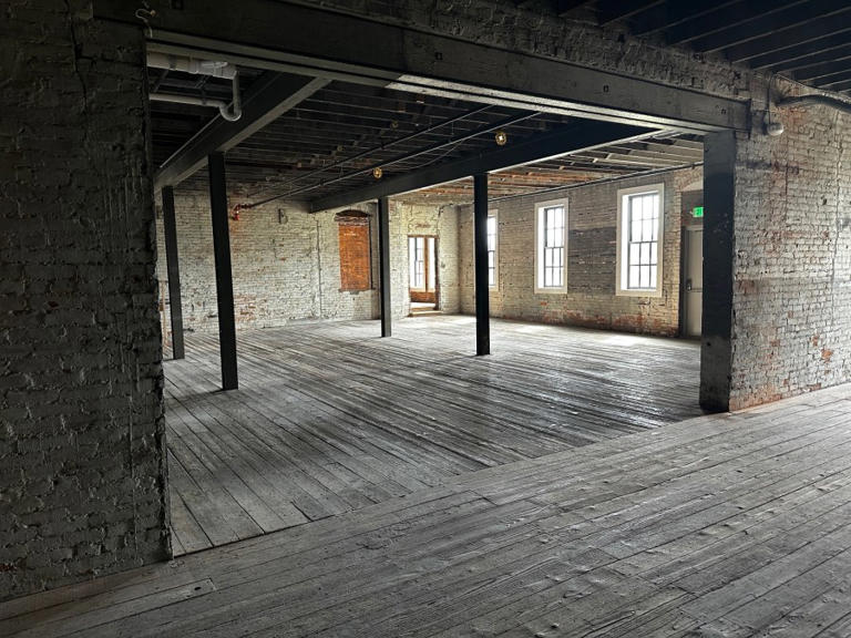 A look inside the restored Schaab building, to be filled with dining ...