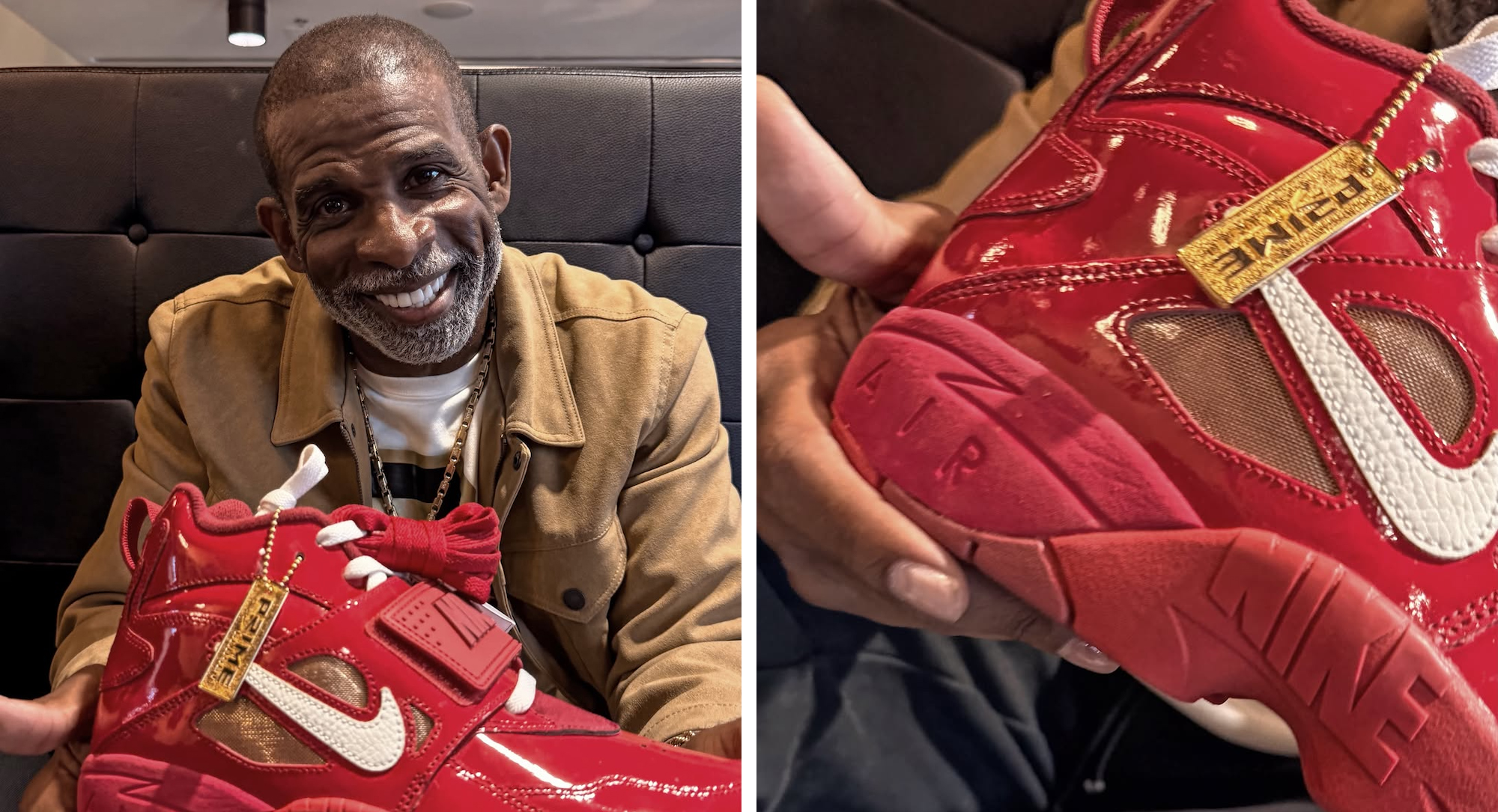 Deion Sanders reveals new red patent leather signature sneaker