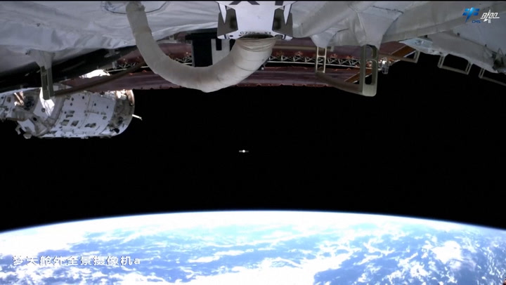 Chinese space station receives cargo spacecraft docking