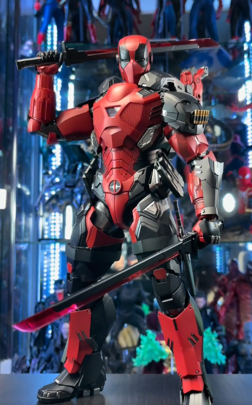 Hot Toys armorized Deadpool ASMR unboxing experience