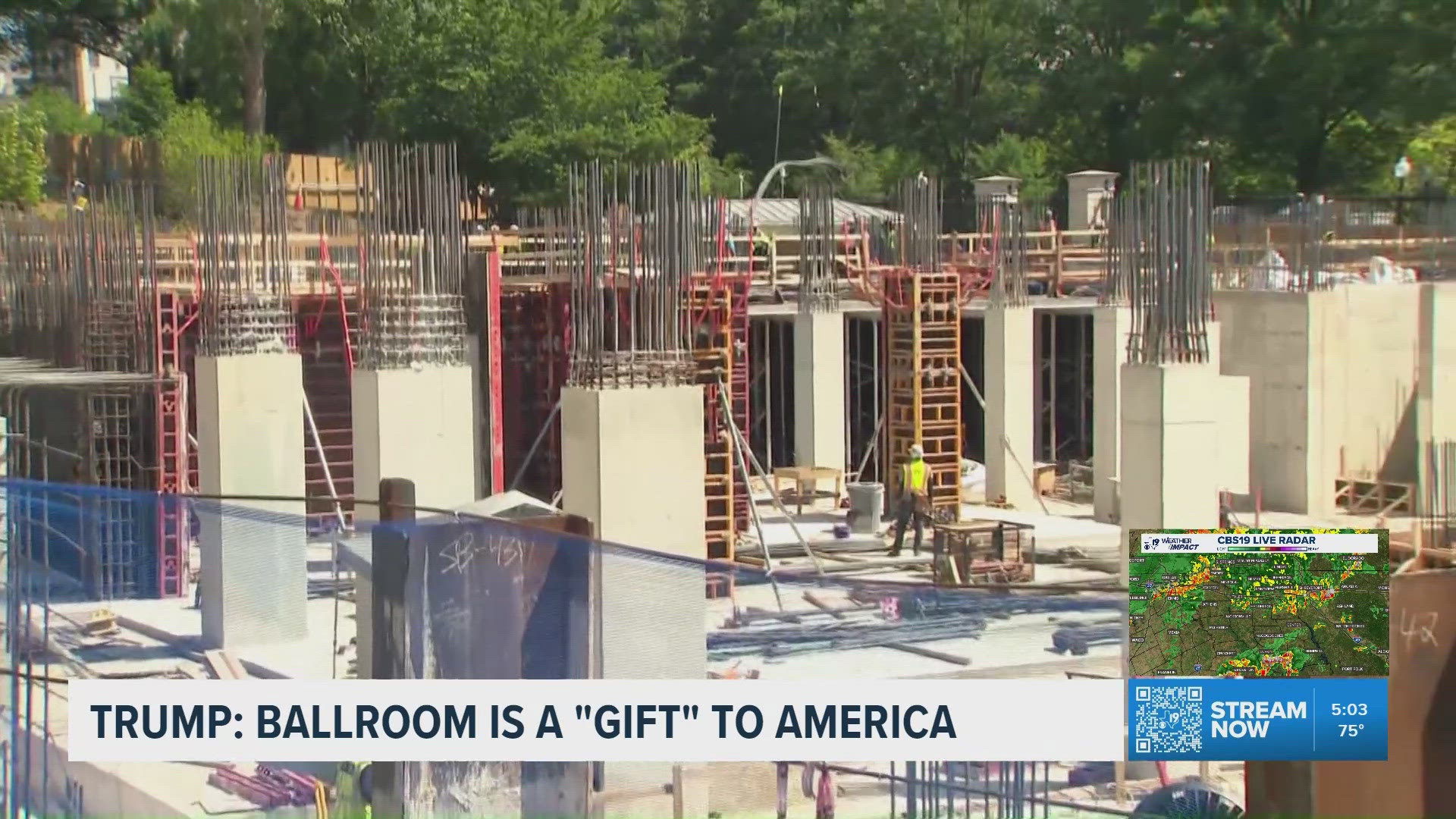 Trump defends White House ballroom project amid funding debate
