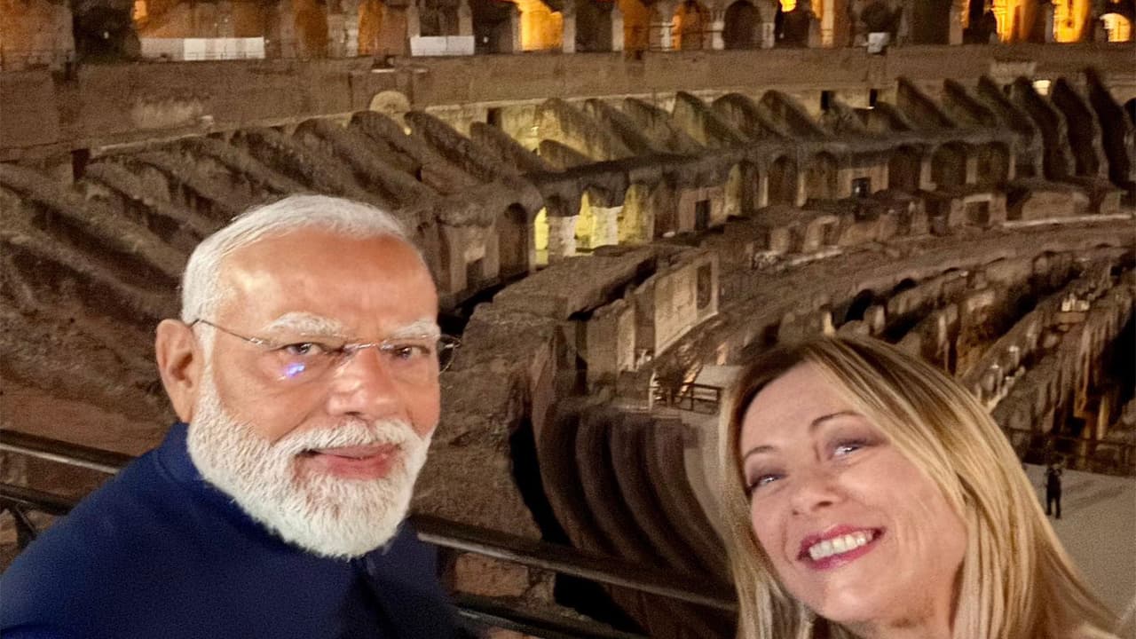 Giorgia Meloni welcomes PM Modi to Rome for final leg of 5-nation tour