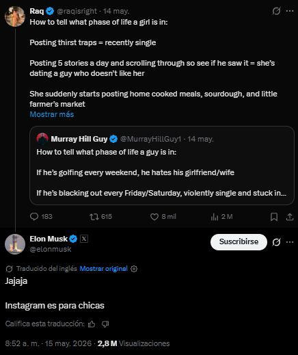 Tuit de Elon Musk crea polémica tras decir que “Instagram es para ...
