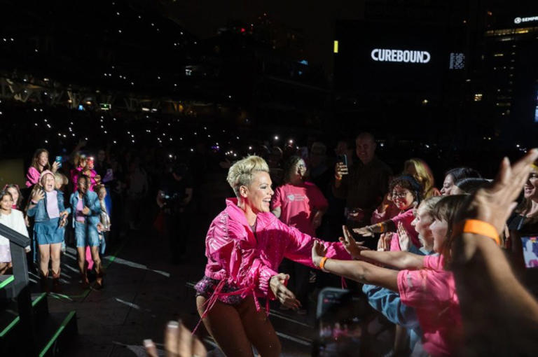 Pink puts on show with a capital 'S' in fight against the big 'C' at ...