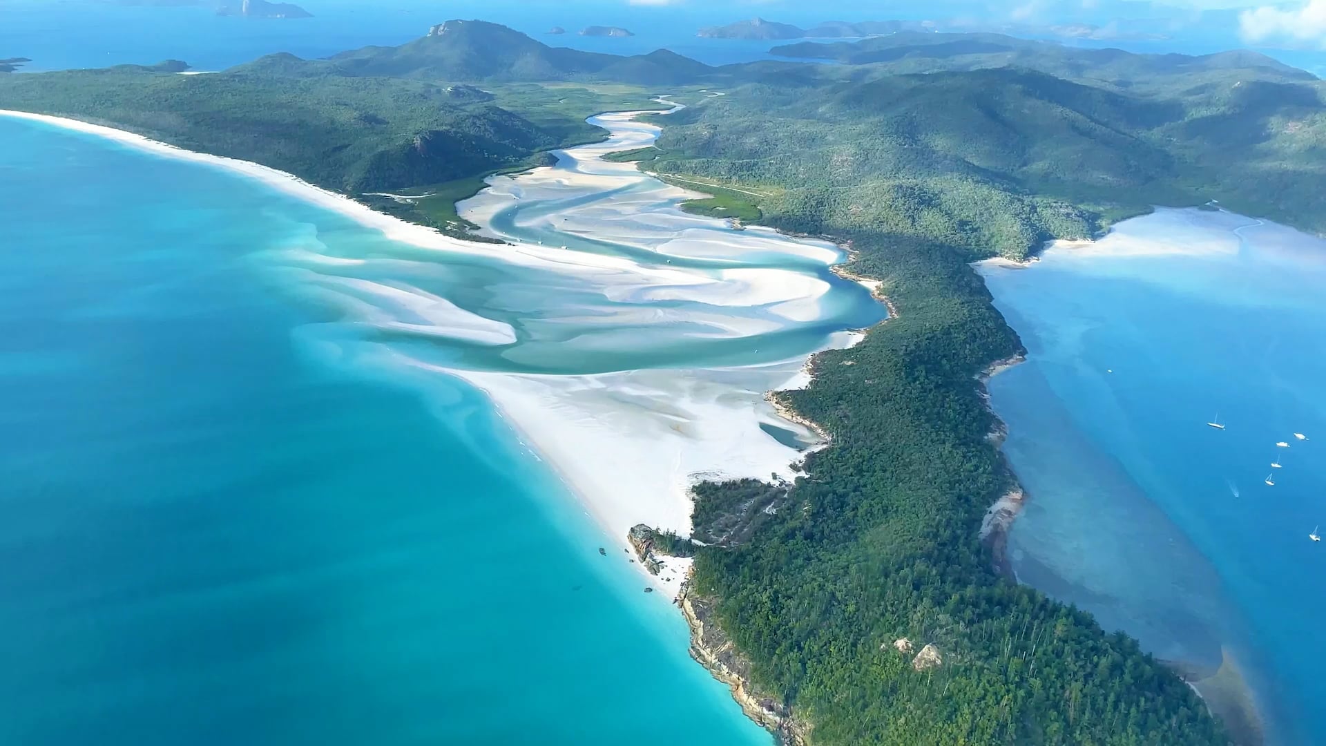 Whitehaven Beach, Australia: Upeat Whitsunday Island -droneilla tehdyt ...