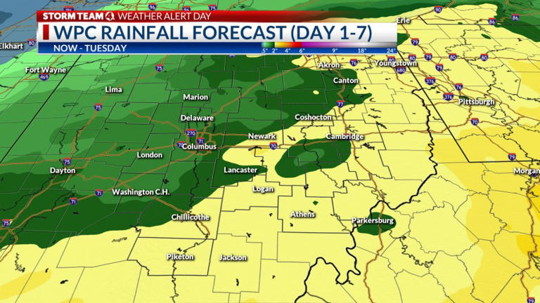 Columbus weather: Storms tonight, holiday weekend rains
