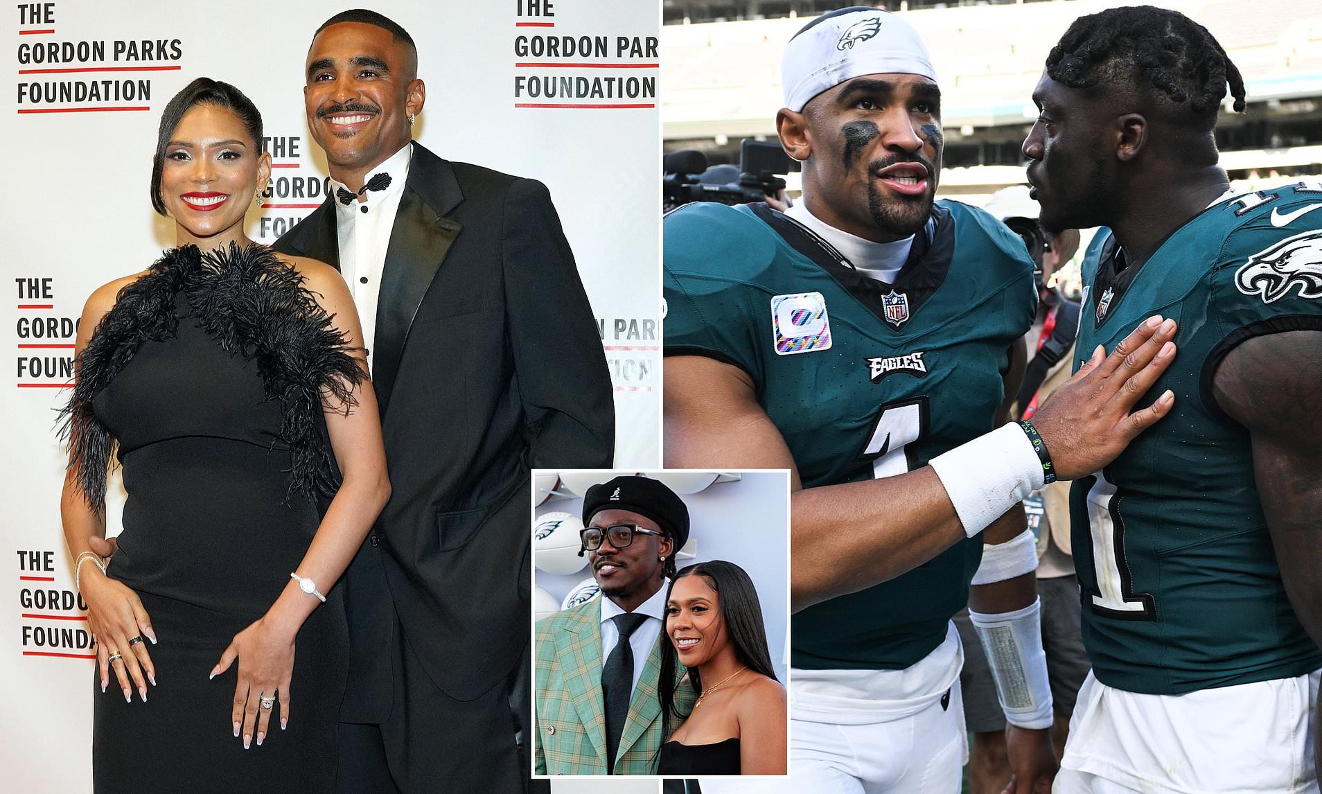 Eagles' Jalen Hurts and stunning wife skip interviews at gala after not ...