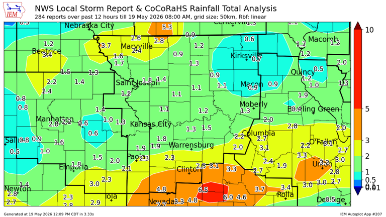 See rainfall totals in your area after storms rolled through Kansas ...